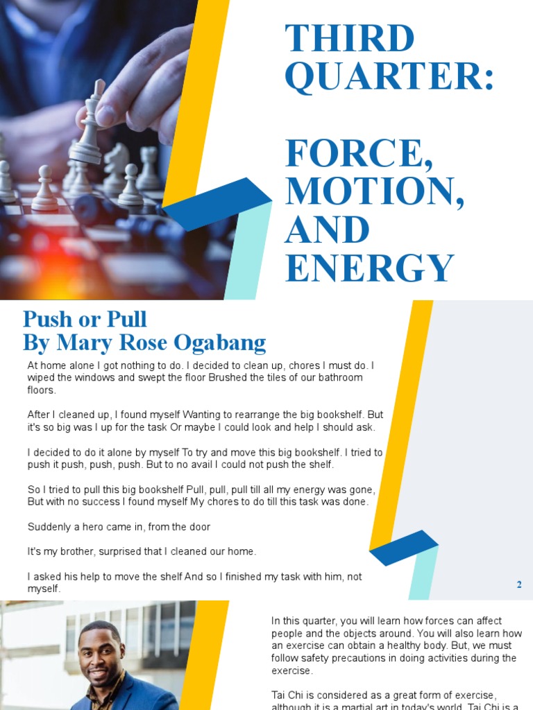 Third Quarter: Force, Motion, AND Energy | PDF | Force | Friction