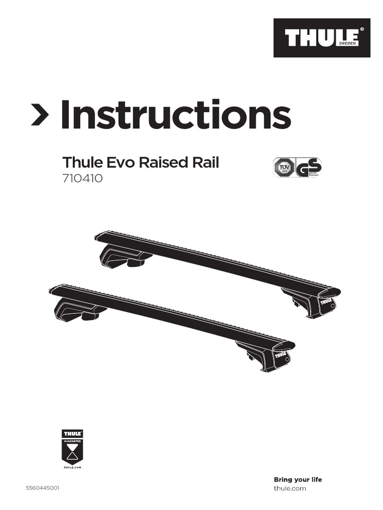 Instructions: Thule Evo Raised Rail | PDF