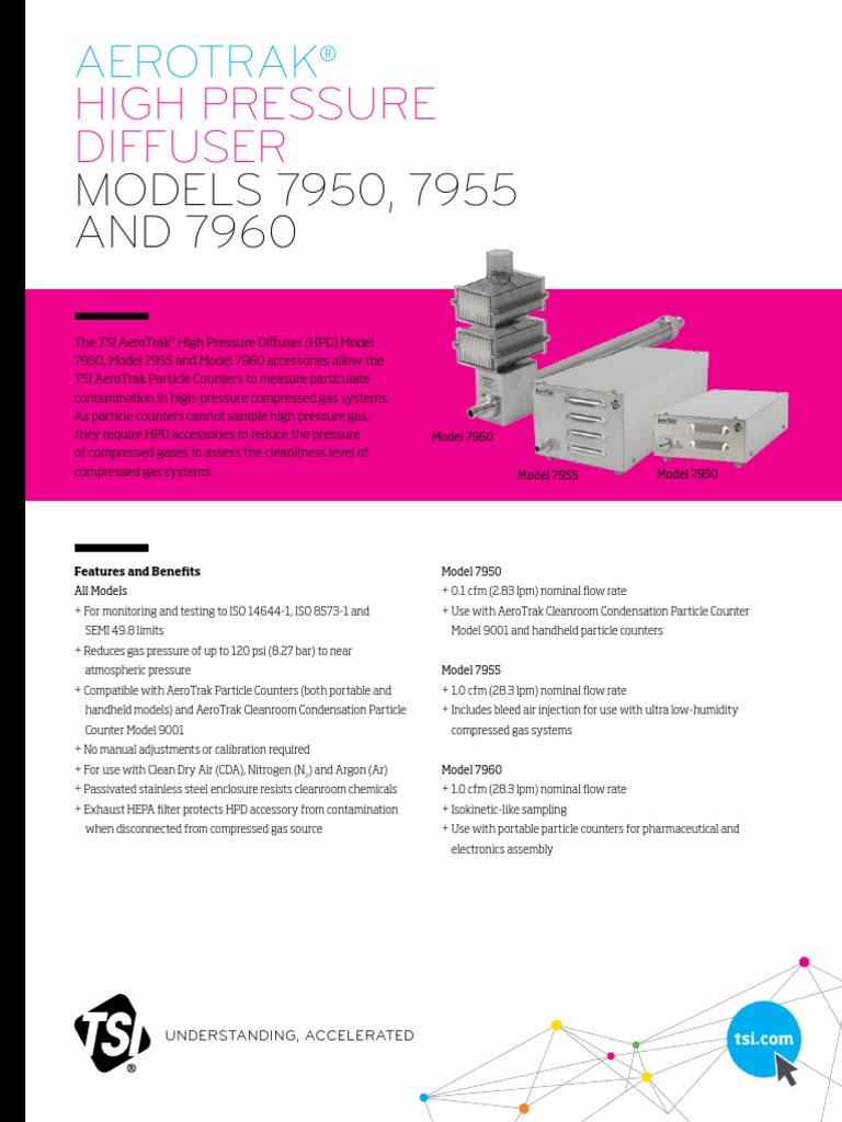 AeroTrak High Pressure Diffuser Models | PDF | Equipment | Materials