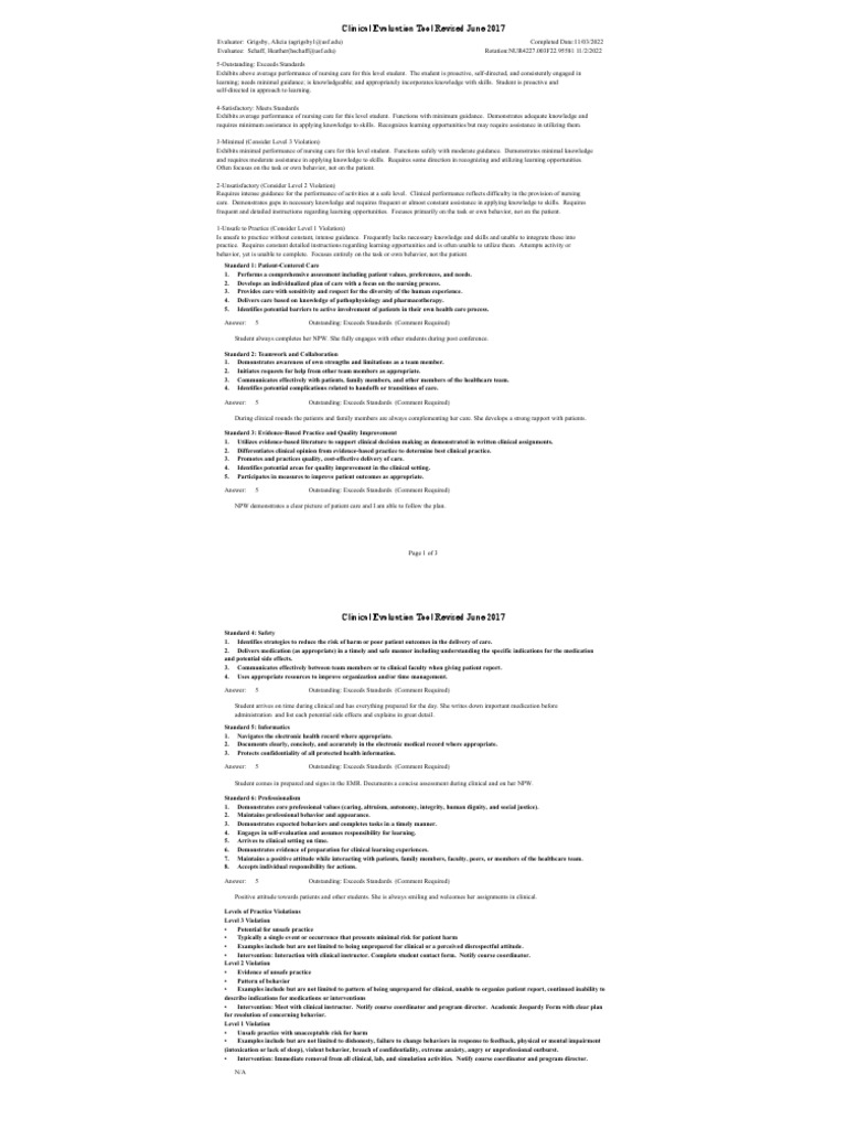 Project Nurse Evaluations | PDF | Evidence Based Medicine | Electronic ...