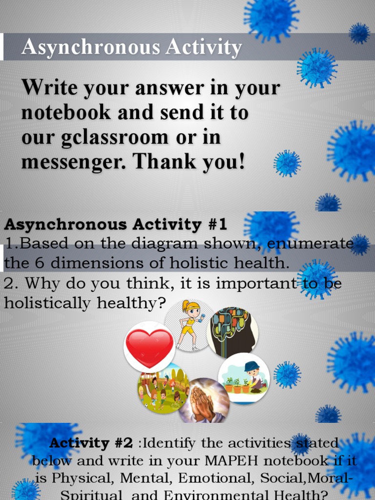 Asynchronous Activity For Health and Pe | PDF | Self-Improvement