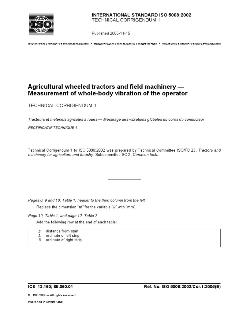 ISO 05008-2002 Cor1-2005 | PDF ISO 05008-2002 Cor1-2005 | PDF