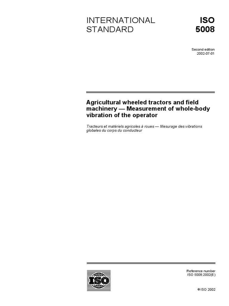Iso 05008-2002 | PDF | International Organization For Standardization ... Iso 05008-2002 | PDF | International Organization For Standardization ...
