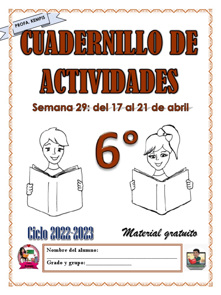 6° S29 Cuadernillo de Actividades (Anexos) Profa Kempis | PDF | Cruzadas