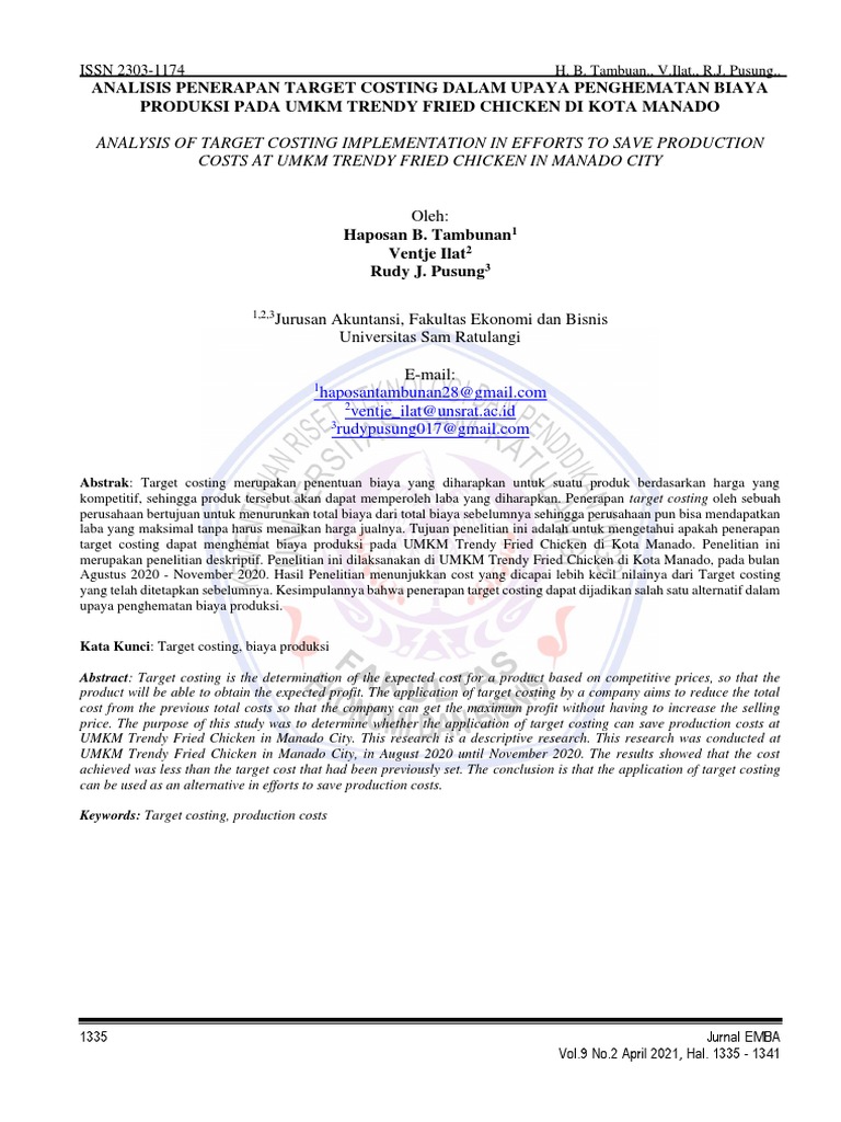 Haposan B. Tambunan 2021 | PDF