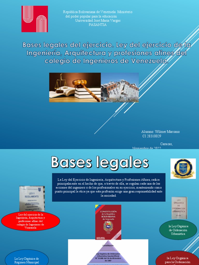Bases Legales de Arquitectura | PDF | Arquitecto | Venezuela