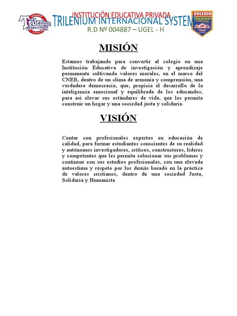 Vision y Mision | PDF