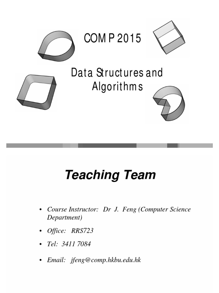 COMP 2015: Data Structures and Algorithms | PDF | Algorithms | Computer Programming