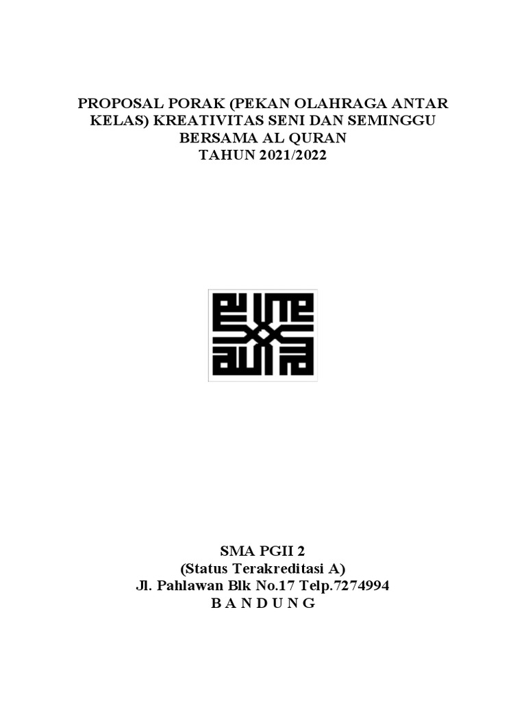 Proposal Porak | PDF