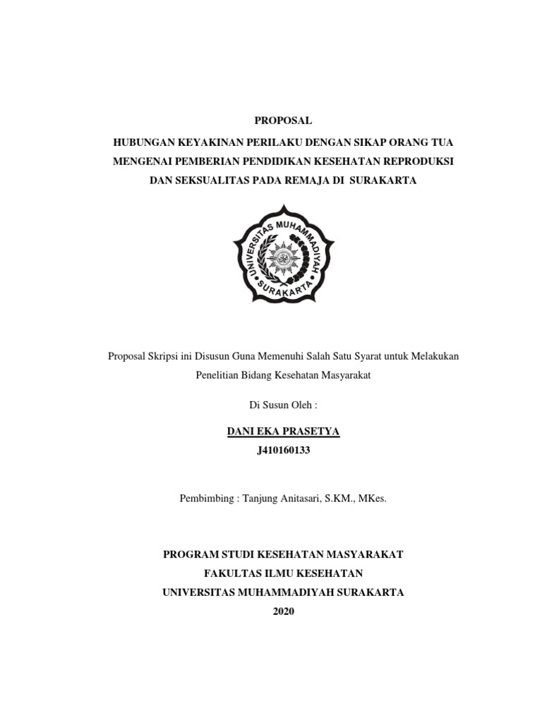 Dani Eka Prasetya (J410160133) Proposal Skripsi NEW | PDF