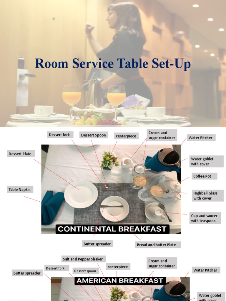 Room Service Table Set Up | PDF | Teaspoon | Spoon