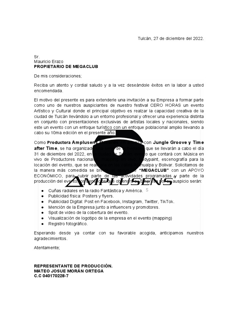 Solicitud-Auspicios Megaclub | PDF