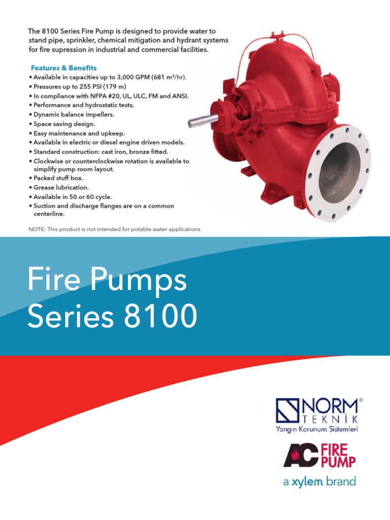 Norm Teknik 3sv Ac Fire Pump | PDF | Pump | Horsepower