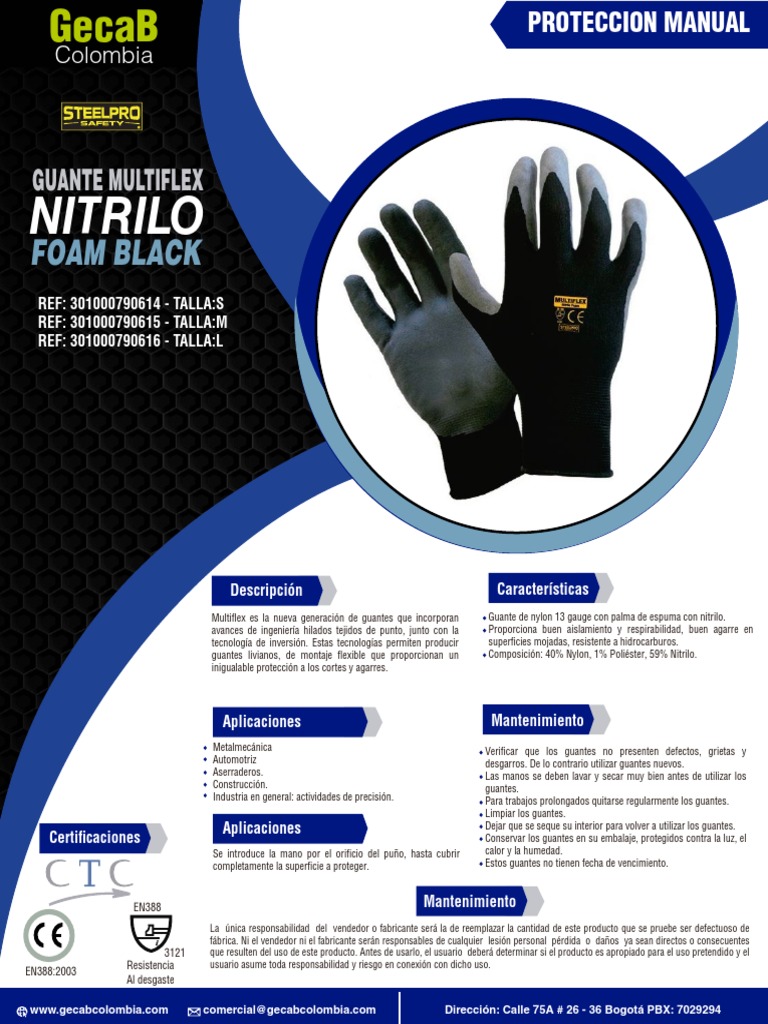 FT-GUANTE-MULTIFLEX-NITRILO-FOAM-BLACK | PDF