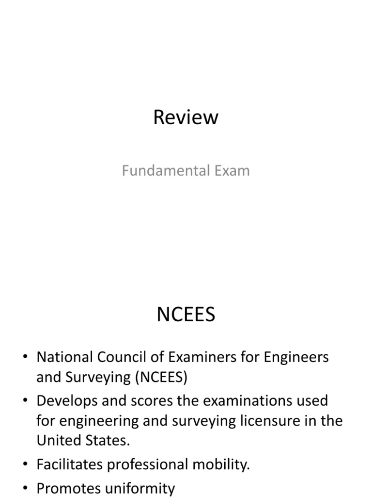 NCEES FE Exam Review: Tips, Format, Content & Registration | PDF ...