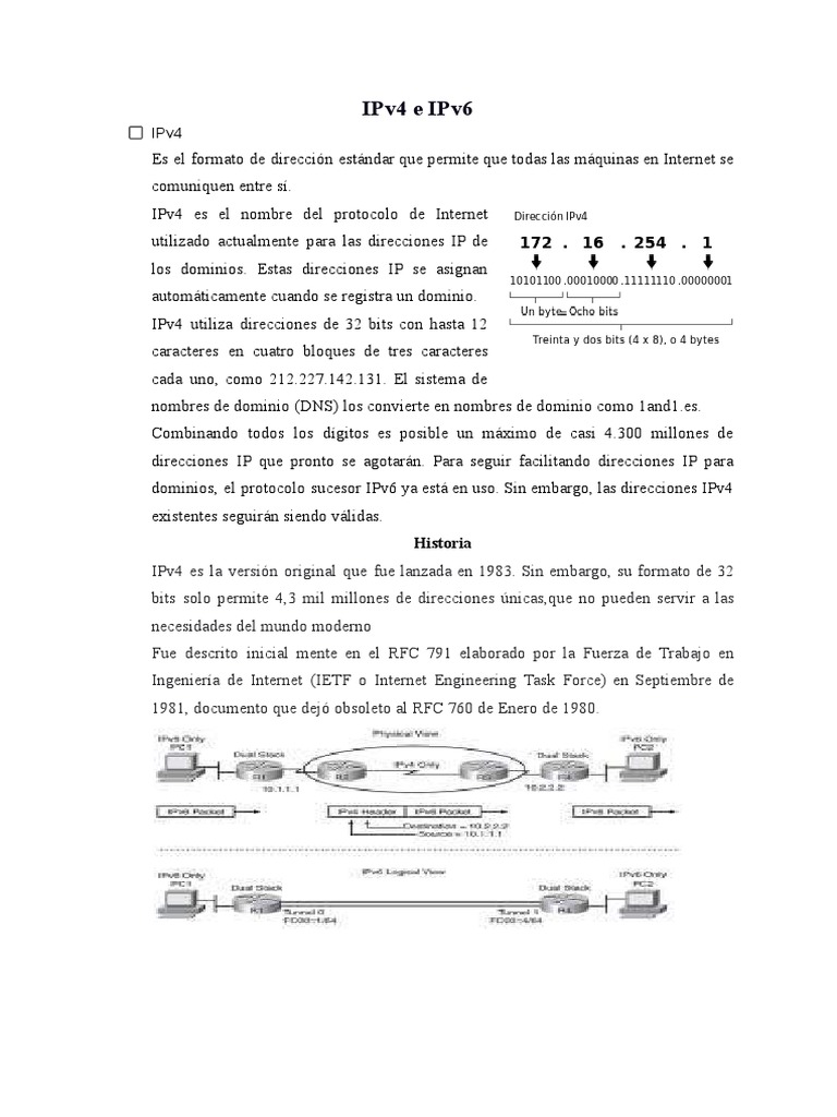 IPv4 e IPv6 | PDF | Yo Pv6 | Protocolos de internet