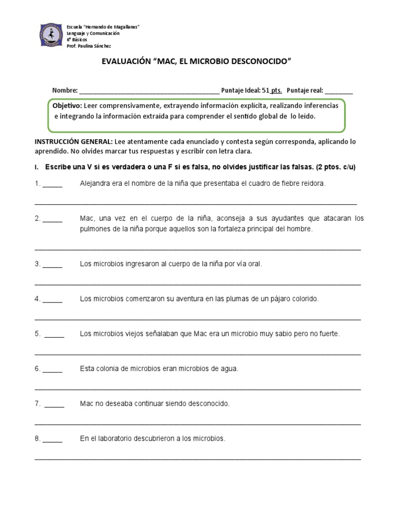 Prueba Mac El Microbio | PDF