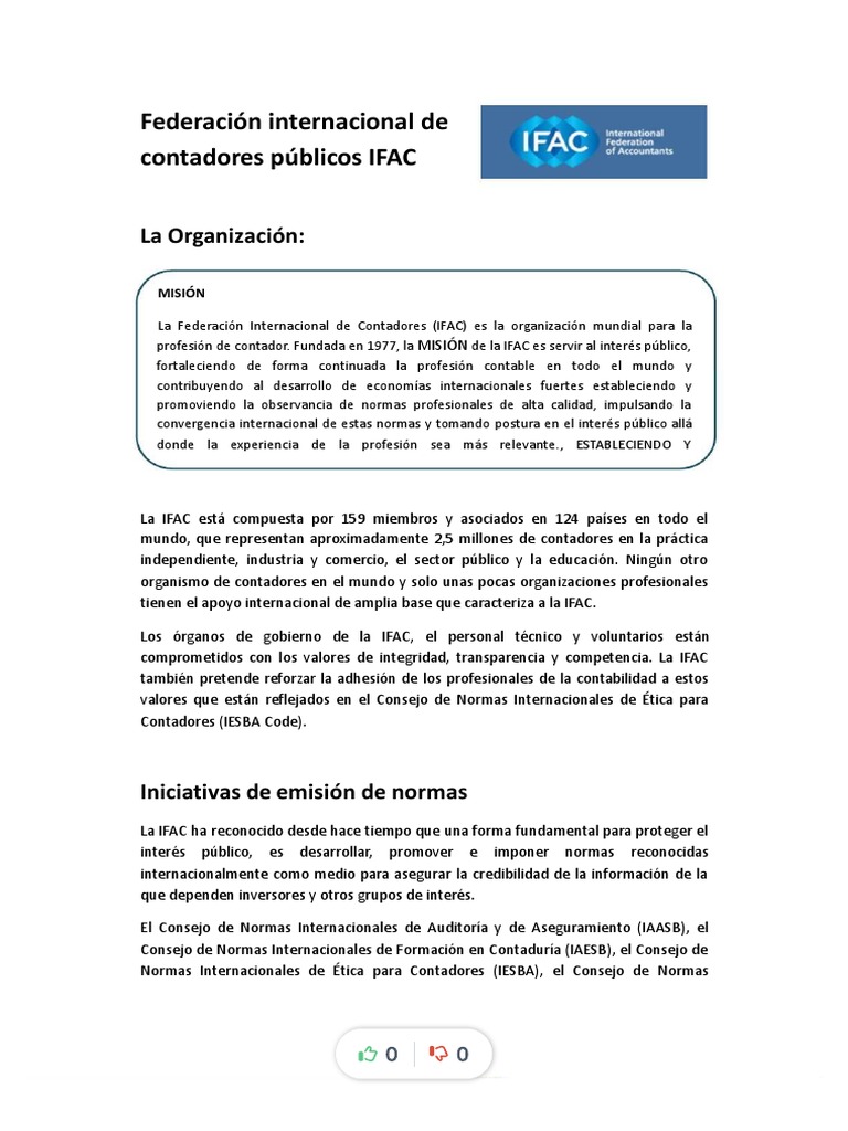 IFAC: Normas Globales para Contadores | PDF | Contador | Auditoría