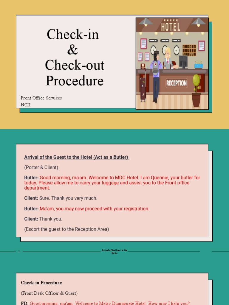Check in and Check Out | PDF | Hospitality Industry | Hotel