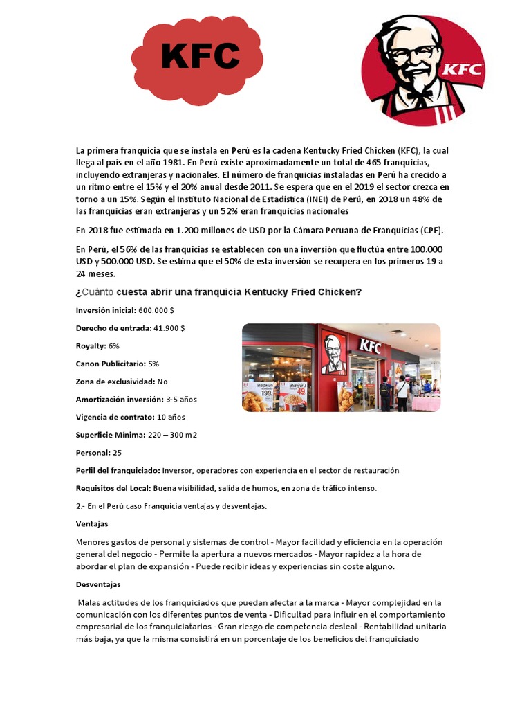 KFC Franquicia | PDF