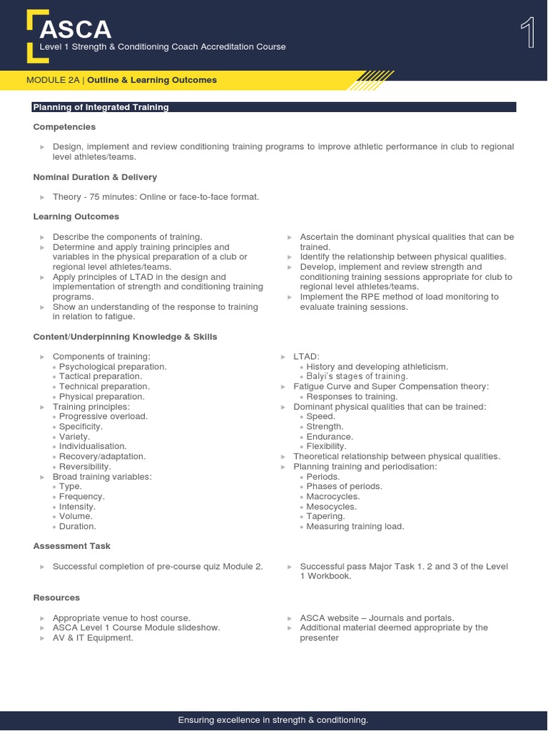 Asca Level 01 Mod 02a Outline | PDF | Learning | Psychology
