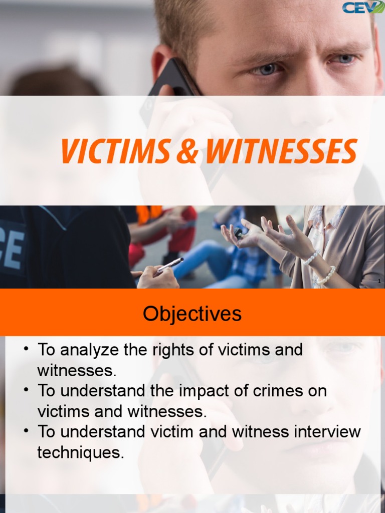 PowerPoint - Victims & Witnesses | PDF | Witness | Crimes