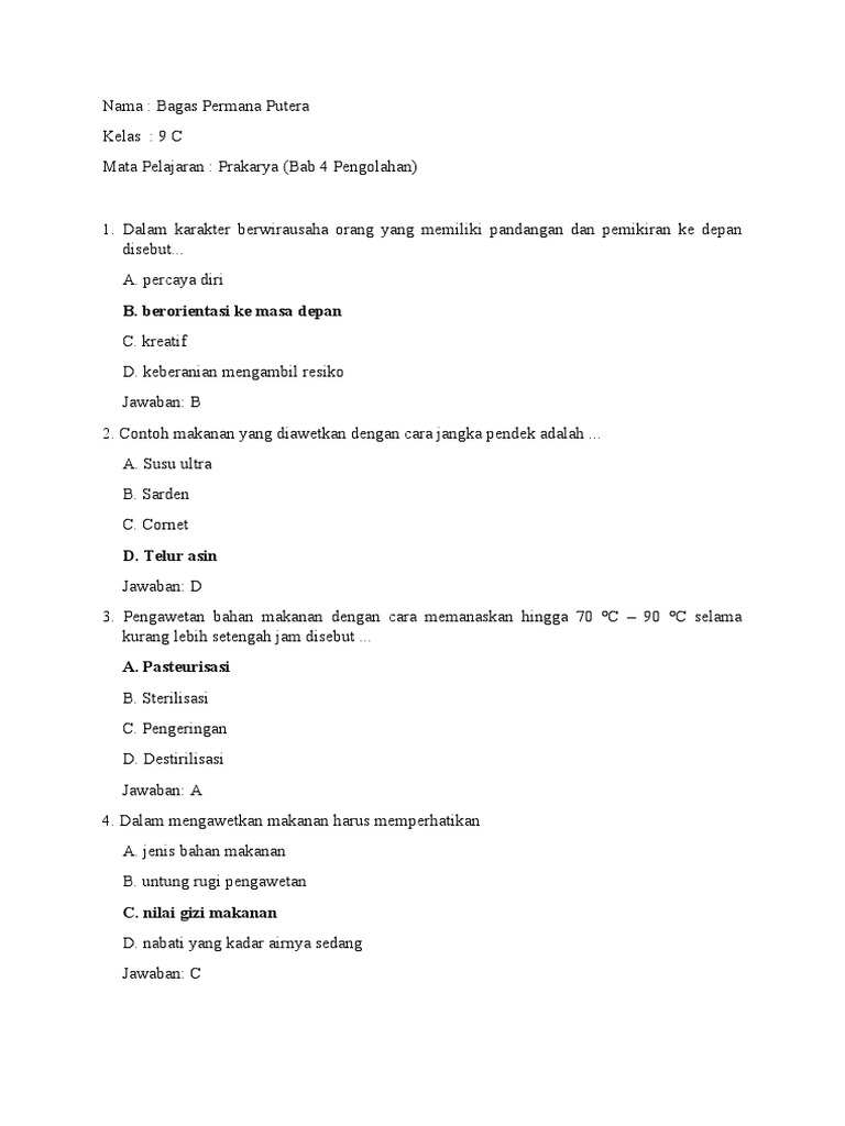Bagas Permana Putera - 9 C (Prakarya) | PDF