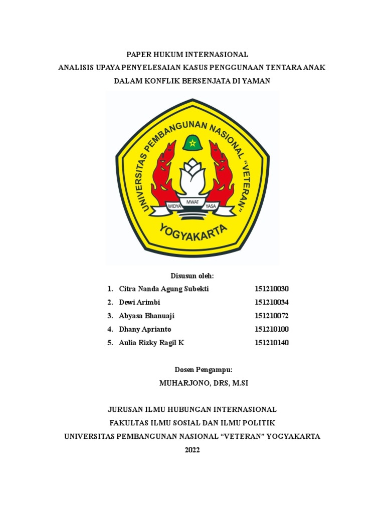 Paper Hukum Internasional - Kel 4 | PDF