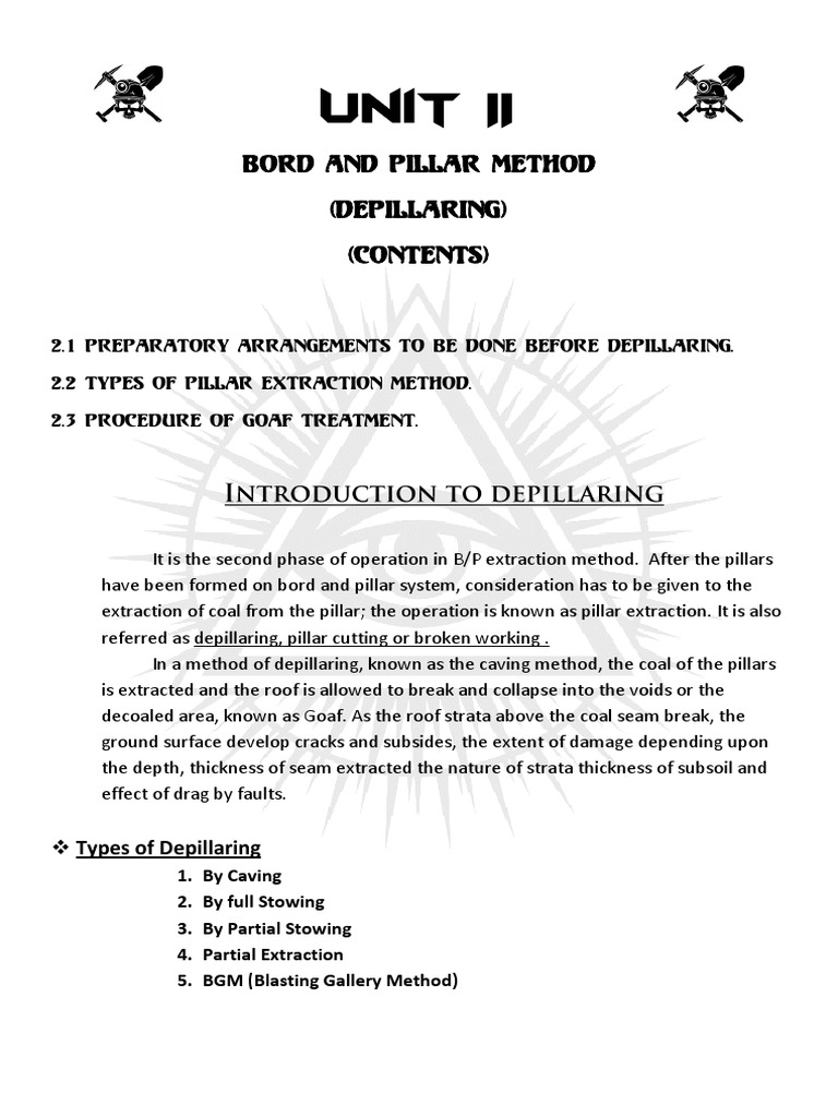 Board and Pillar | PDF | Coal Mining | Mining