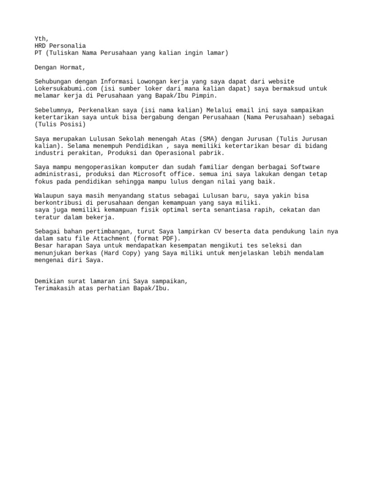 Penulisan Body Email Yang Benar | PDF