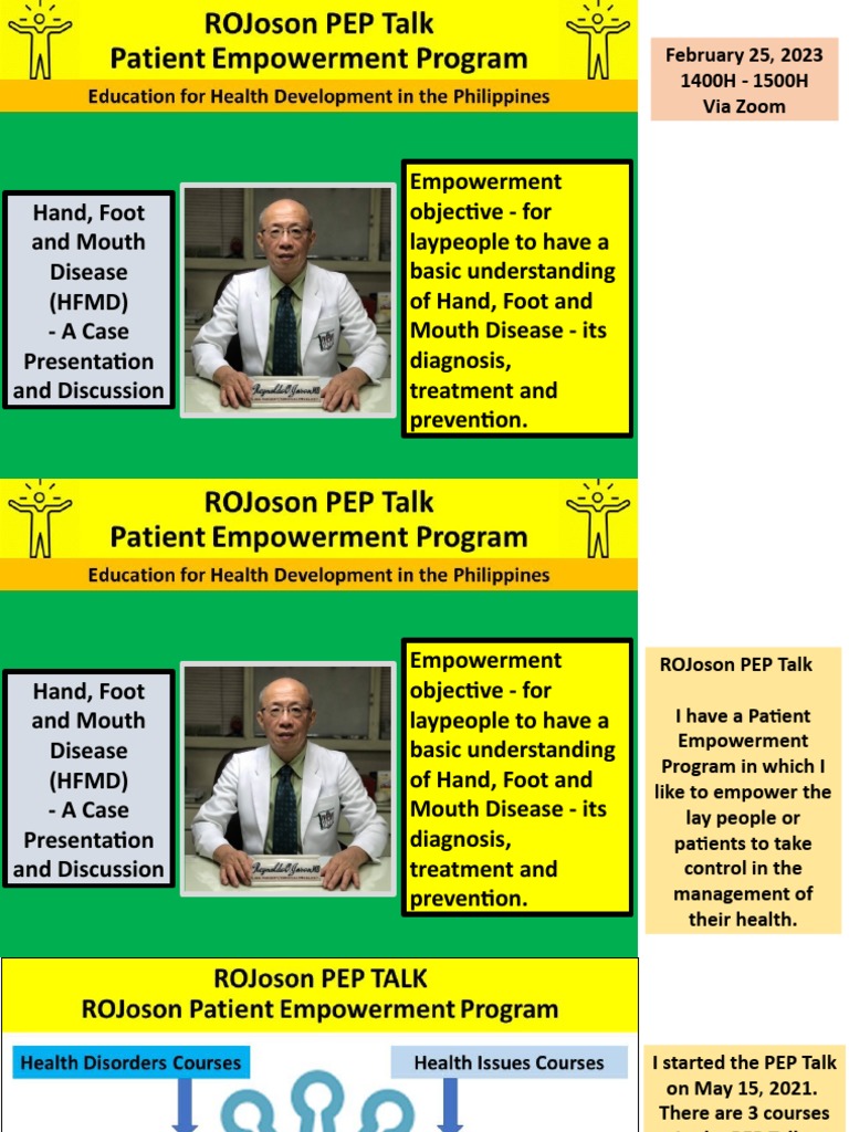 ROJoson PEP Talk: Hand, Foot and Mouth Disease - Case Presentation ...