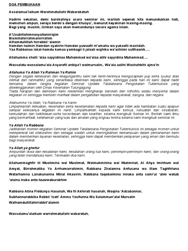 Doa Pembukaan | PDF | Agama & Spiritualitas