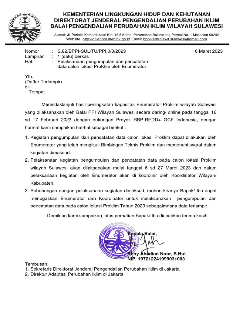 Surat Enumerator | PDF