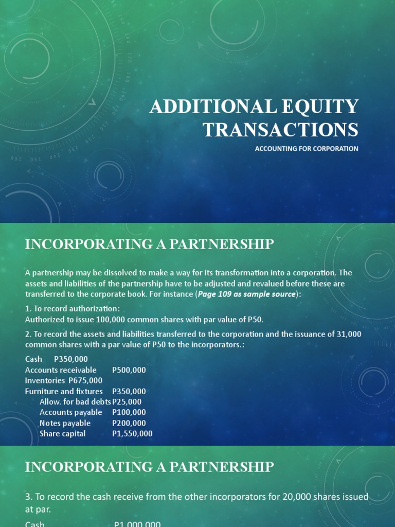 Additional Equity Transactions | PDF | Preferred Stock | Treasury Stock