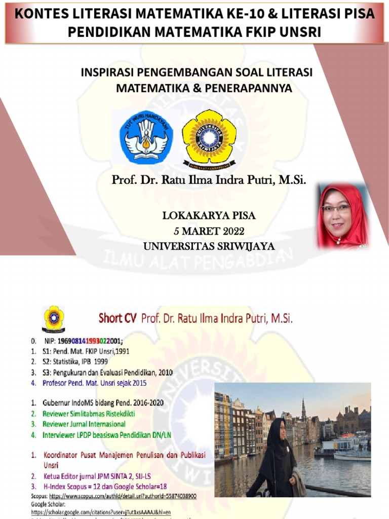 Lokakarya PISA - Prof. Dr. Ratu Ilma Indra Putri, M.si. | PDF