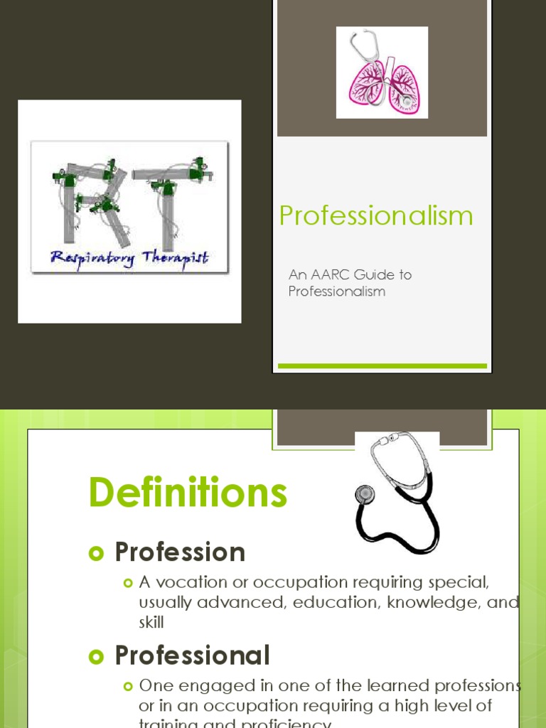 Professionalism: An AARC Guide To Professionalism | PDF