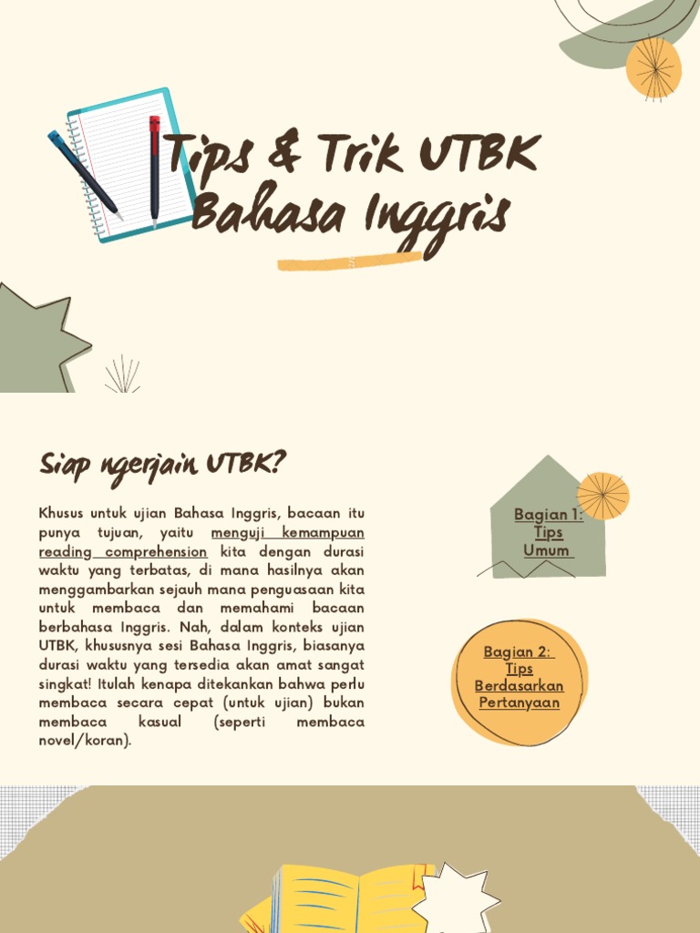 Tips UTBK Bahasa Inggris | PDF | Metabolism | Hormone