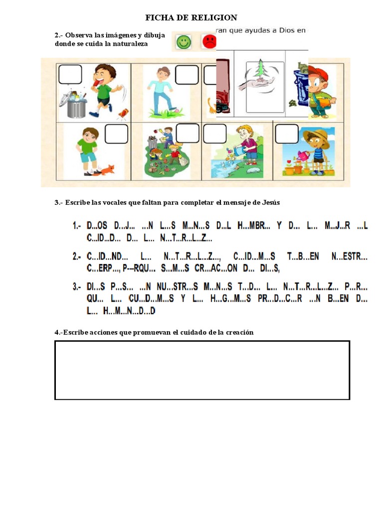 Ficha de Religion | PDF