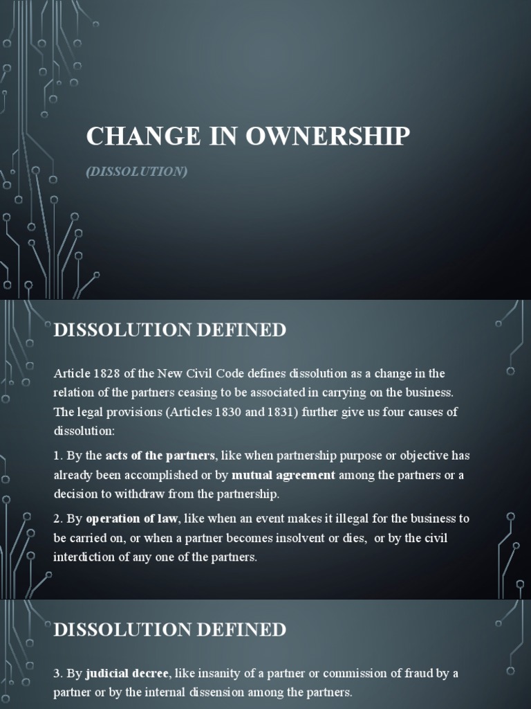 Partnership - Dissolution | PDF | Equity (Finance) | Partnership