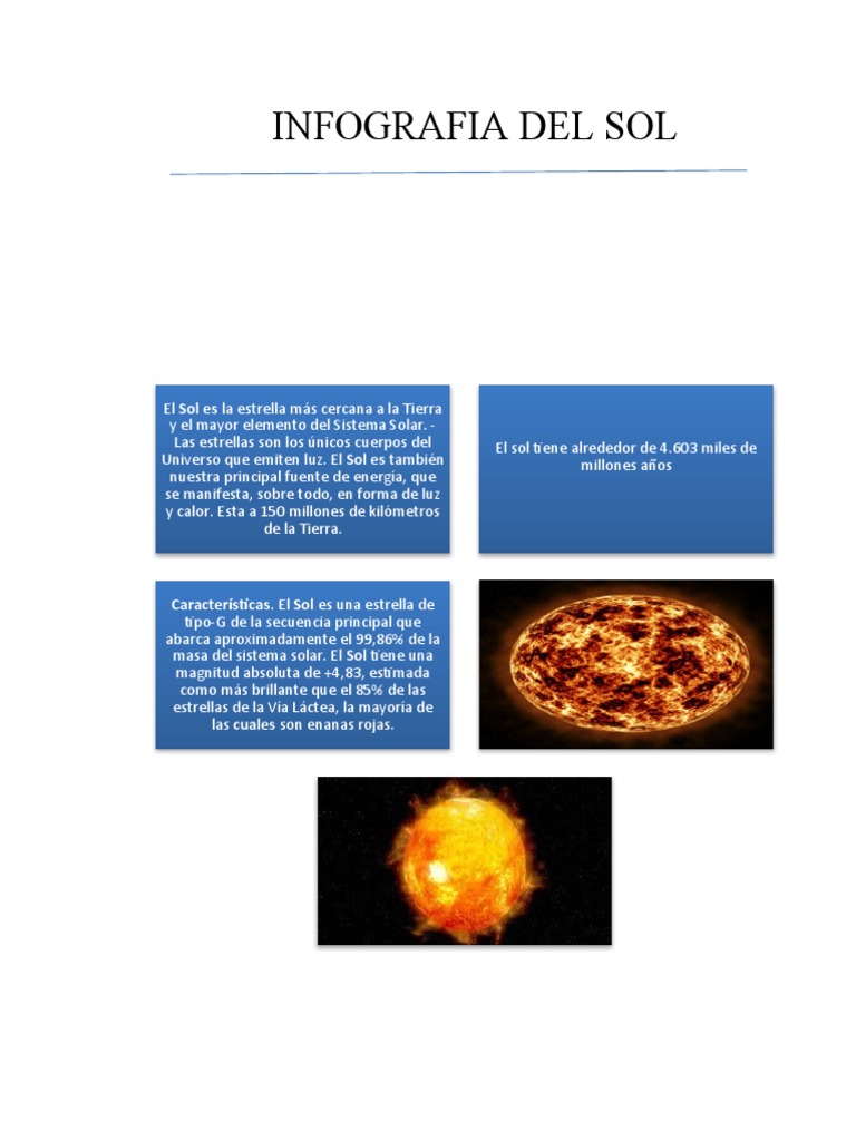 Infografía sobre el Sol y sus características | PDF | Ciencia y matemáticas