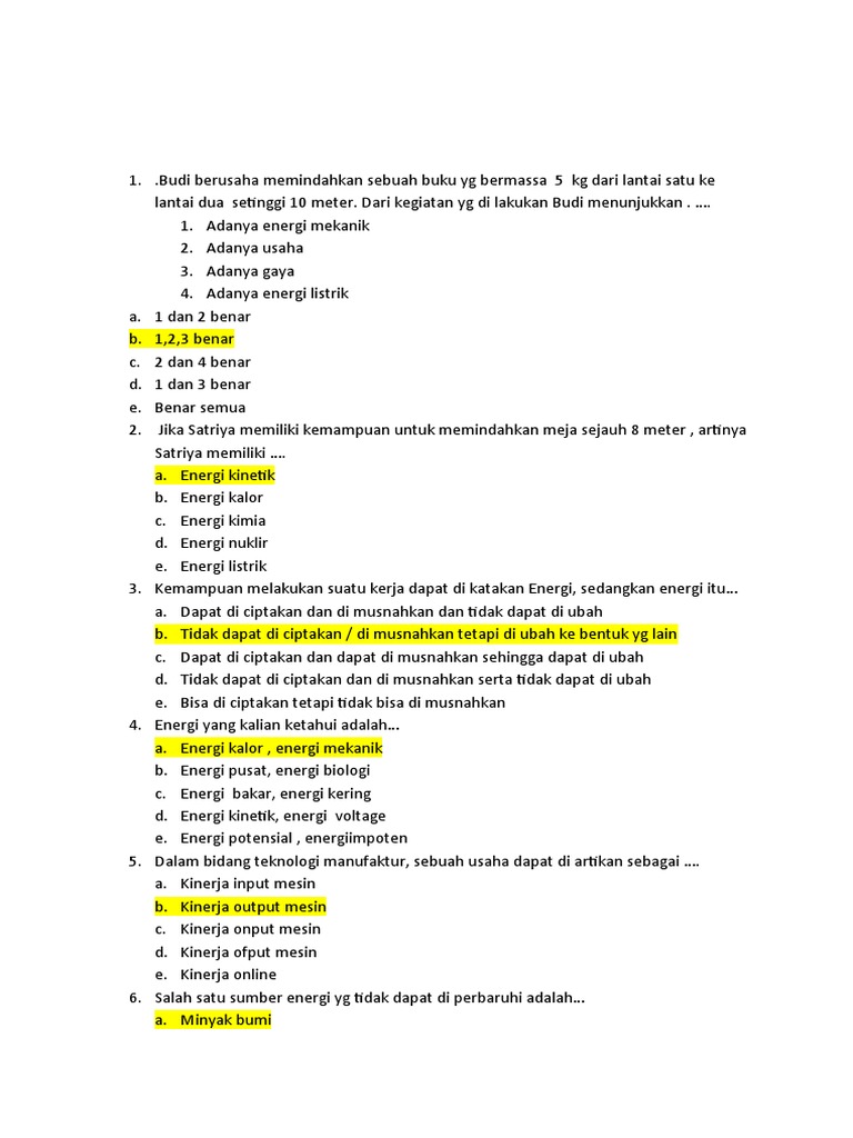 50 SOAL LATIHAN IPAS GANJIL UAS 2022 | PDF