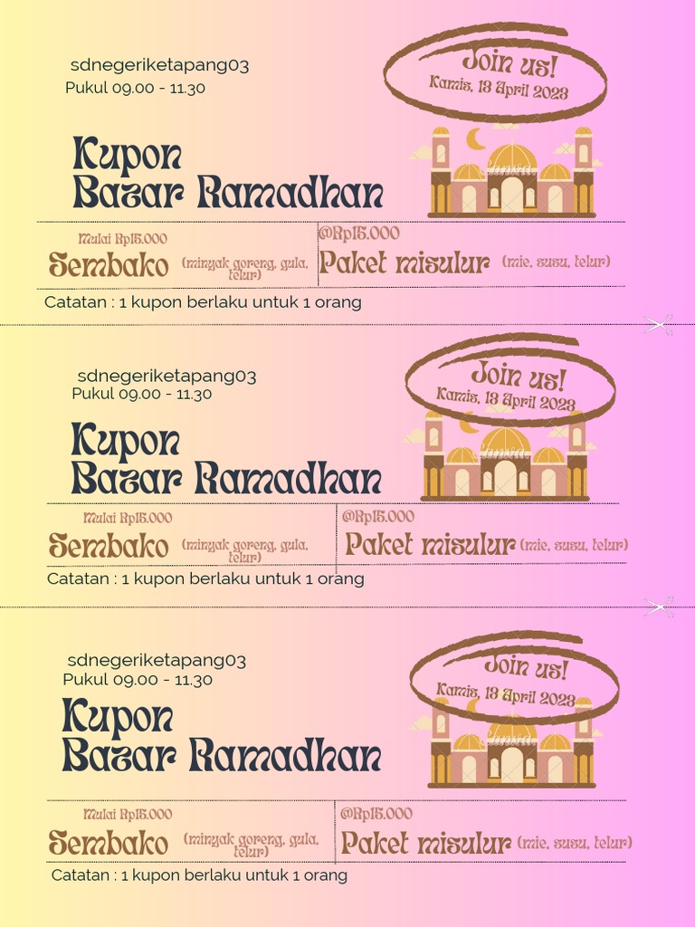 Kupon Bazar Ramadhan: Sembako | PDF
