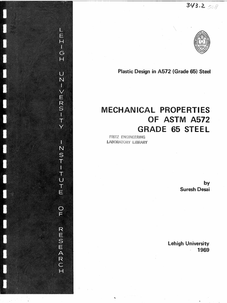 Mechanical Properties of Astm A572 Grade 65 Steel | PDF | Deformation ...