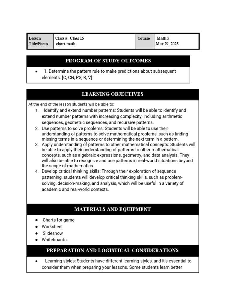 Math Lesson 15 | PDF | Mathematics | Learning