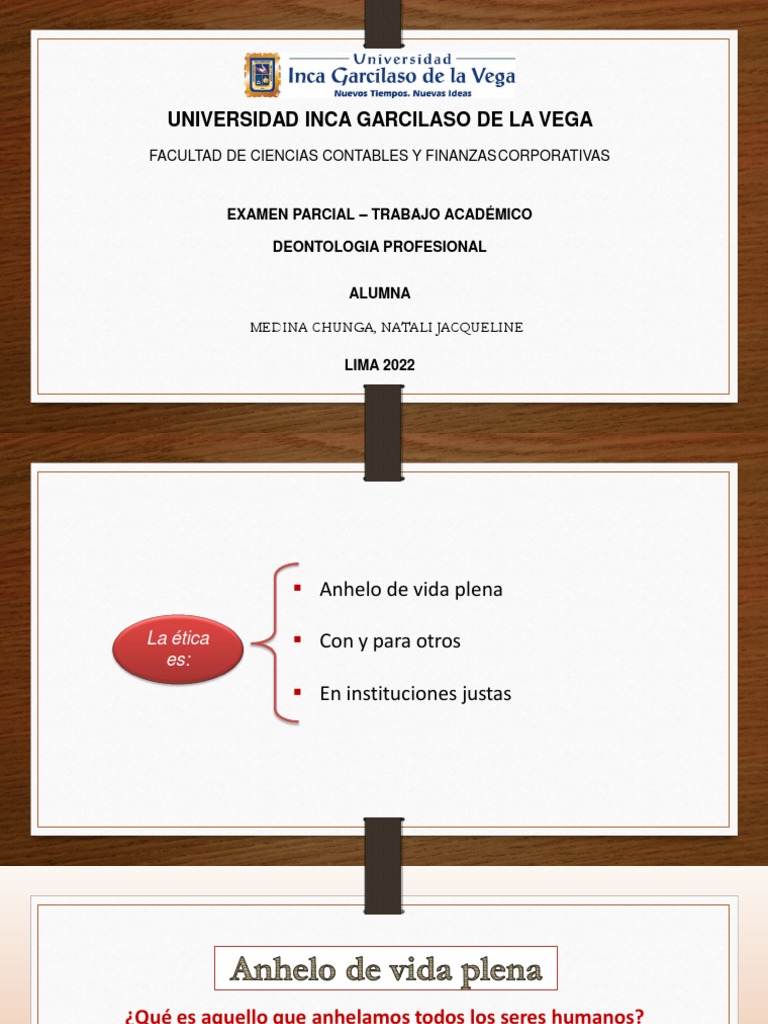 Examen Parcial - Medina Chunga | PDF | Moralidad | Sociedad