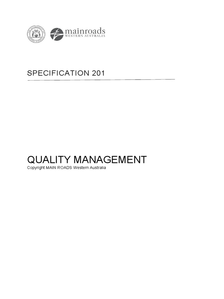 Specification 201 Quality Management | PDF | Specification (Technical ...