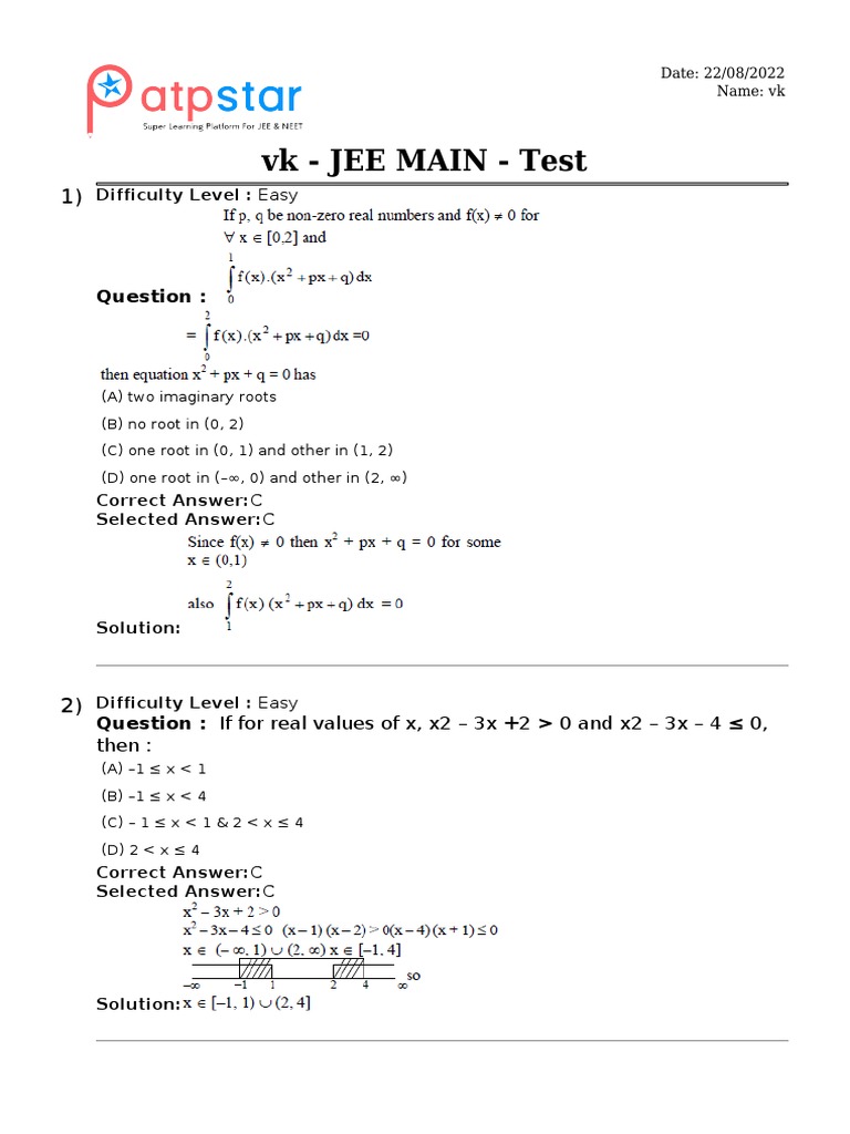 Quadratic 1 | Download Free PDF | Quadratic Equation | Equations