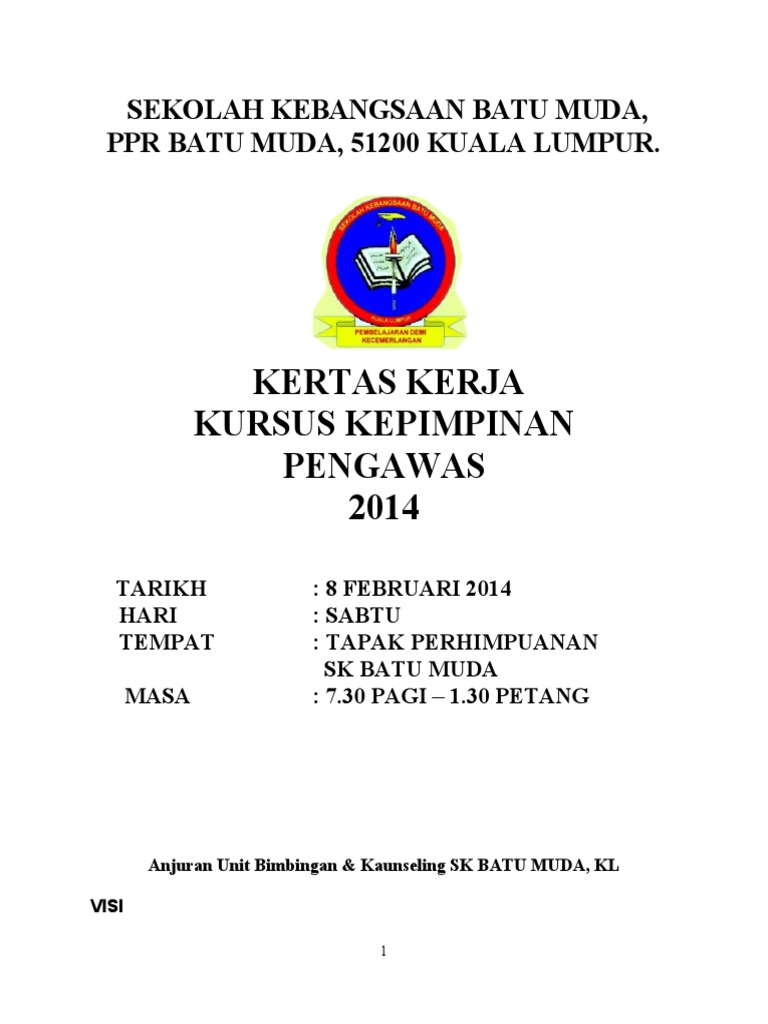 Kursus Kepimpinan Pengawas 2014 | PDF