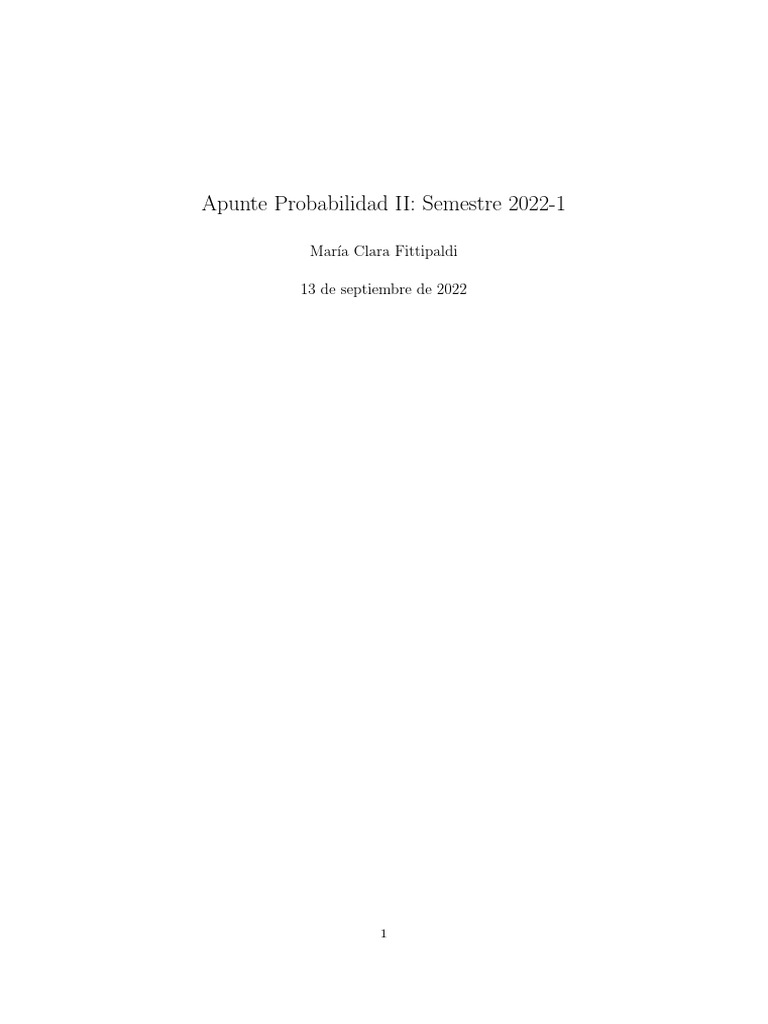 Apunte Teorico Proba II 2022-1 | PDF | Variable aleatoria | Función de densidad de probabilidad