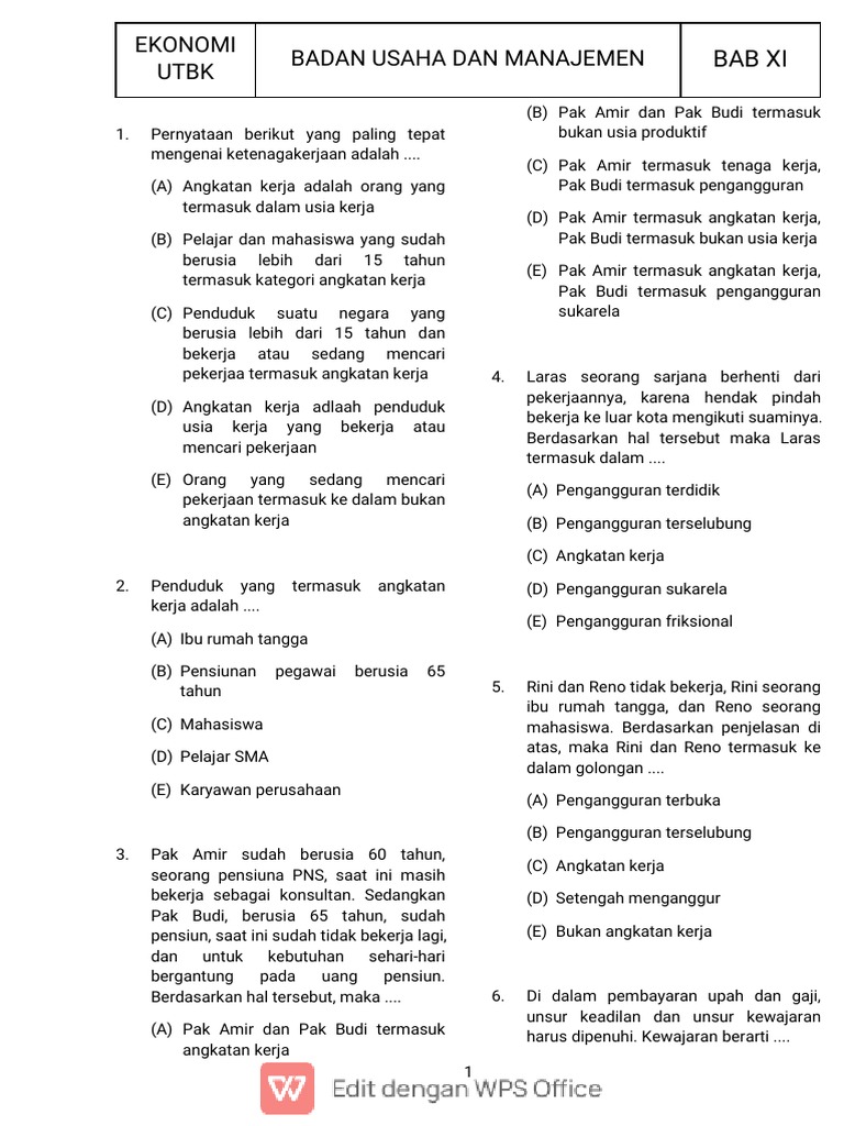Bab Xi Badan Usaha Dan Manajemen | PDF